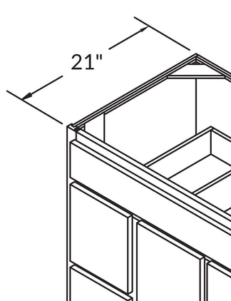 BERTCH VSBD54T-ED-BW EDGEWOOD 54" Vanity Base with 6 Drawer and 2 Door ...
