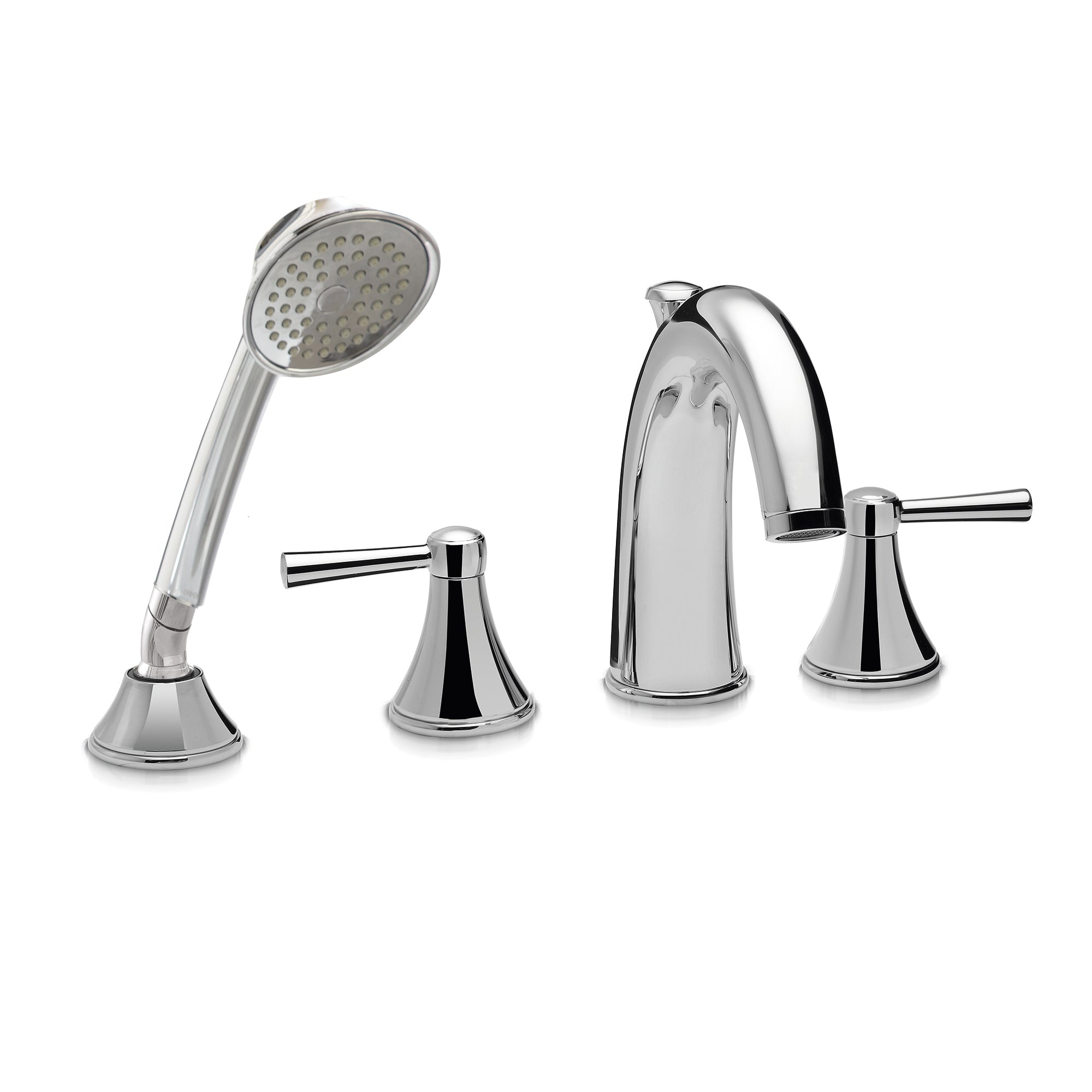 TOTO TB210S#CP Silas Two-Handle Deck-Mount Roman Tub Filler Trim with ...